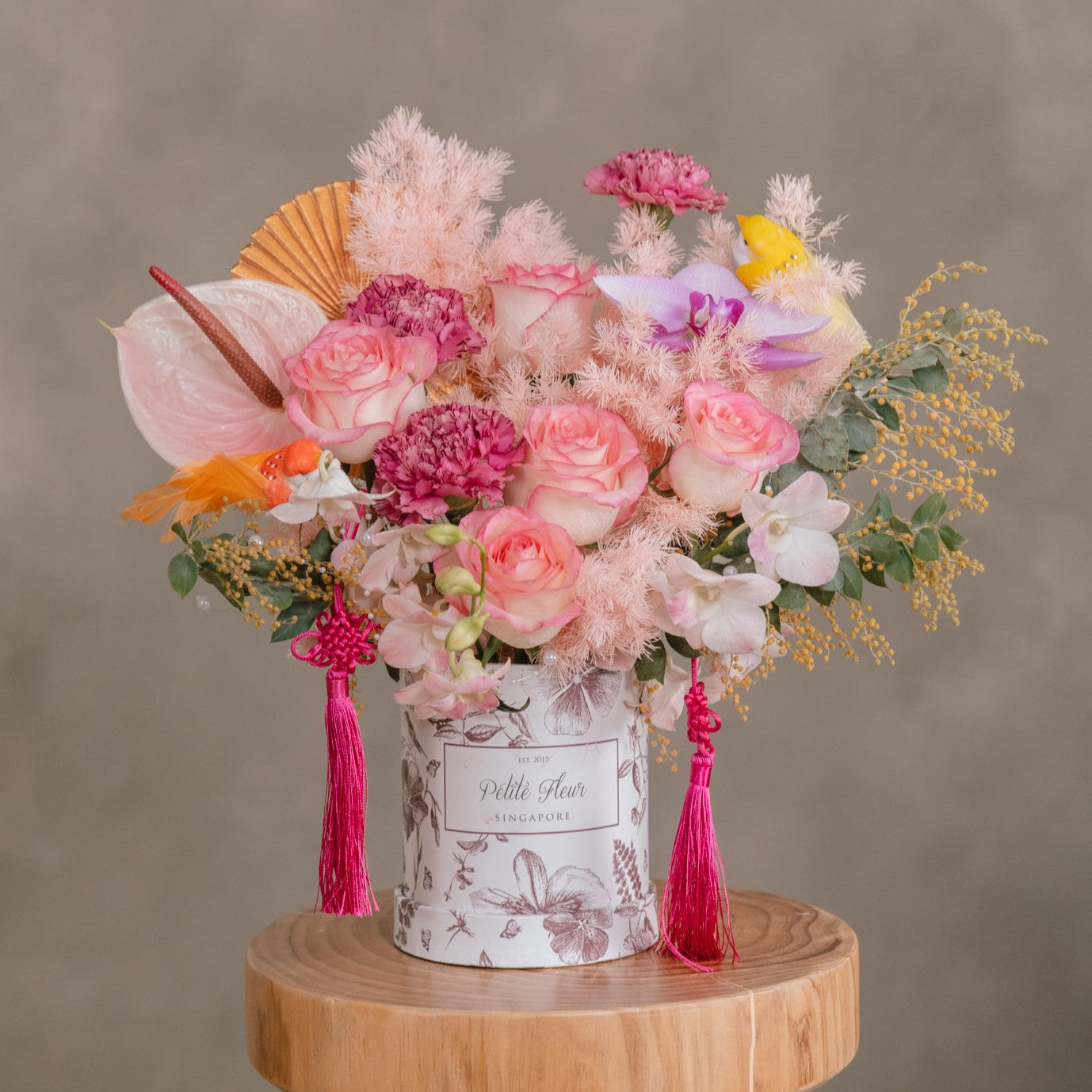 Pink Joyful Fortune | Box Bunga | Petite Fleur